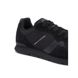 Tommy Hilfiger Herren Sneaker "MAXLITE MIX", Gr. 42, schwarz, Lederimitat, Textil, Veloursleder, unifarben, Schuhe, Freizeitschuh, Halbschuh,