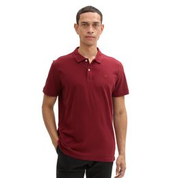 Tom Tailor Herren Poloshirt "Basic", rot, Gr. XL, unifarben, Piqu&eacute;, Obermaterial: 100% Baumwolle, Shirts, Baumwoll-Piqu&eacute;