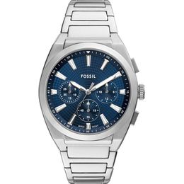 Fossil Uhr Damen Gr&ouml;&szlig;e One Size marine / silber