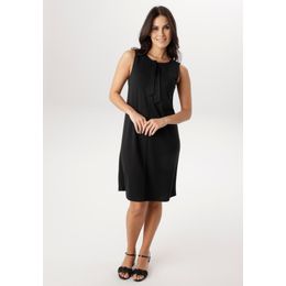 Damen Jerseykleidschwarz, Gr. 40, Aniston SELECTED, unifarben, Milano Rib, Obermaterial: 85% Viskose, 10% Polyester, 5% Elasthan, Kleider, mit