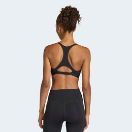Damen Sport-BH "OPT ESS LS BRA", adidas Performance, Gr. XLschwarz, Obermaterial: 85% Polyester, 15% Elasthan, BHs