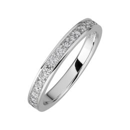 LYOMI Damen Fingerring "585/- Wei&szlig;gold 17 synth. Diam. 0,43ct.", 058 (18,5), 0,43 VS = sehr kleine Einschl&uuml;sse, Gold, silber, Gold, Fingerringe