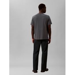 Herren Chinohose, schwarz, Gr. 34, Calvin Klein Jeans, unifarben, Twill, Obermaterial: 97% Baumwolle, 3% Elasthan, Hosen, gerade Passform im