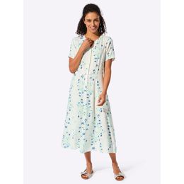 Inspirationen Damen Druckkleid "Kleid", wei&szlig;, Gr. 46, bedruckt, gebl&uuml;mt, gemustert, mehrfarbig, 100% Viskose, Kleider