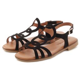 Lascana Damen Sandale "Sommerschuh", Gr. 36, schwarz, Obermaterial: 100% Rindsleder. Decksohle: 100% Textilmaterial. Futter: 100% Textilmaterial.