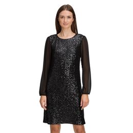 BETTY & CO BETTY & CO Damen Partykleid "Damen mit Pailletten", schwarz, Gr. 42, Obermaterial: 96% Polyester, 4% Elasthan; Futter: 100% Polyester, Kleider
