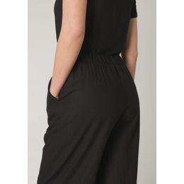 Base Level Damen Leinenhose "Yul", schwarz, Gr. 42, unifarben, Web, Obermaterial: 55% Leinen, 45% Viskose, Hosen, Sommerhose mit elastischem Bund