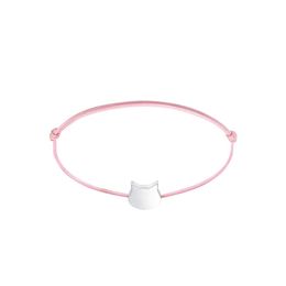Elli Armband Katze, niedlich M&auml;dchen Gr&ouml;&szlig;e 14 altrosa / silber