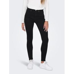 Only Damen Skinny-fit-Jeans "ONLMILA HW SK ANK DNM BJ380 NOOS", schwarz, Gr. 31, Abriebeffekte, Denim/Jeans, Obermaterial: 94% Baumwolle, 4%
