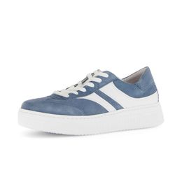Gabor Damen Sneaker "Sneaker low Materialmix Leder", Gr. 35blau, Schuhe