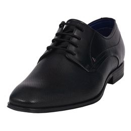 Bugatti Herren Schn&uuml;rschuh, Gr. 46, schwarz, Nappaleder, Schuhe, mit eleganter, feiner Pr&auml;gung, Freizeitschuh, Halbschuh, Schn&uuml;rschuh