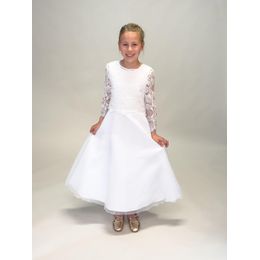 DANAMADE M&auml;dchen Partykleid "DANAMADE Dress Kommunionkleid", wei&szlig;, Gr. 128, Obermaterial: 100% Polyester. Futter: 100% Polyester, Kleider