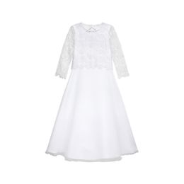 DANAMADE M&auml;dchen Partykleid "DANAMADE Dress Kommunionkleid", wei&szlig;, Gr. 146, Obermaterial: 100% Polyester. Futter: 100% Polyester, Kleider