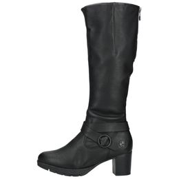 Rieker Damen Overkneestiefel "Rieker Stiefel Lederimitat", Gr. 39, schwarz, Lederimitat, Schuhe
