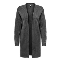 Only Damen Strickjacke "ONLTALIO LS OPEN CARDIGAN BF KNT", grau, Gr. S, unifarben, Strick, Obermaterial: 75% Polyacryl, 22% Polyester, 3% Elasthan,
