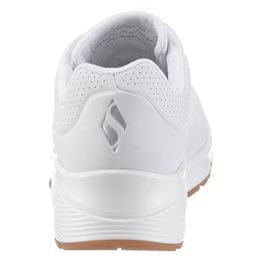 Skechers Damen Sneaker "Street Uno - Stand on Air", Gr. 39, wei&szlig;, Lederimitat, Schuhe, Freizeitschuh, Halbschuh, Schn&uuml;rschuh mit Memory Foam