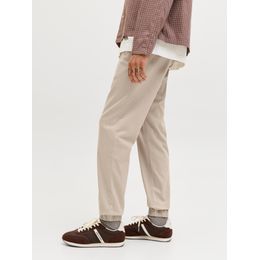 Jack & Jones JACK & JONES Herren Schlupfhose "JPSTGORDON DYLAN JOGGER", beige, Gr. S, unifarben, Web, Obermaterial: 98% Baumwolle, 2% Elasthan, Hosen,