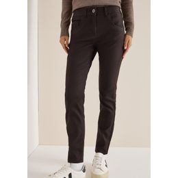 Cecil Damen 5-Pocket-Hose "Style Toronto"tartufo braun, Gr. 31, unifarben, Web, Obermaterial: 76% Viskose, 21% Nylon, 3% Elasthan. Futter: 65%