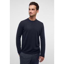 Eterna Herren Strickpullover "REGULAR FIT", blau, Gr. L, 100% Wolle (Merino), Pullover