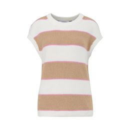 comma, comma casual identity Pullover Damen Gr&ouml;&szlig;e M cappuccino / hellpink / wei&szlig;