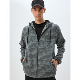 KOTON Zip-Up Hoodie male Grey size XXXS