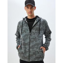 KOTON Zip-Up Hoodie male Grey size XS