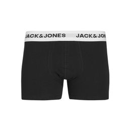 Jack & Jones Jungen Trunk "JACBASIC WHITE WB TRUNKS 5 PACK NOOS JNR", JACK & JONES JUNIOR, Gr. 128, schwarz, Jersey, Obermaterial: 95% Baumwolle, 5% Elasthan,