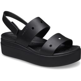 Crocs Damen Plateausandale "Brooklyn 4U", Gr. 41schwarz, Croslite , unifarben, Schuhe, Sommerschuh, Sandalette, Riemchensandale mit Klettverschluss
