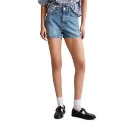 Marc O'Polo Damen Shorts "aus Rigid-Denim", blau, Gr. 25, MARC O'POLO DENIM, unifarben, Obermaterial: 100% Baumwolle, Hosen