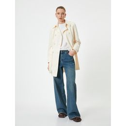 KOTON Between-Seasons Coat female White size 36