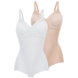 Felina Damen Body "2er Pack Body ohne B&uuml;gel Weftloc", Gr. 105, bunt, Obermaterial: 65% Polyamid PA. 35% Elasthan EL., Bodys