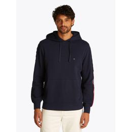 Tommy Hilfiger Herren Hoodie "GLOBAL STRIPE HOODY", blau, Gr. XXL, Sweatware, Obermaterial: 100% Baumwolle, Sweatshirts, mit Streifen in Tommy farbe