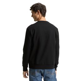 Tom Tailor Herren Sweatshirt, schwarz, Gr. XXL, unifarben, Sweatware, Obermaterial: 70% Baumwolle, 30% Polyester, Sweatshirts, mit Logo Stickerei