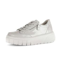 Gabor Damen Sneaker "Sneaker low Lackleder", Gr. 44creme, Schuhe