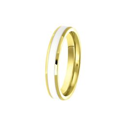 Lucardi Ring Damen Gr&ouml;&szlig;e 44 gold / wei&szlig;