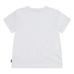 LEVI'S KIDS Jungen T-Shirt "BATWING TEE", wei&szlig;, Gr. 9M, bedruckt, Single Jersey, Obermaterial: 60% Baumwolle, 40% Polyester, Shirts, Baby UNISEX