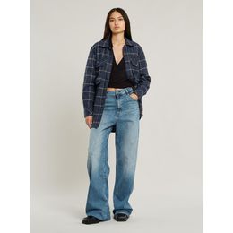 G-Star Raw G-STAR Damen Langarmshirt "Regular Boyfriend Overshirt", blau, Gr. XXS, Obermaterial: 100% Polyester, Shirts