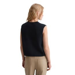 Marc O'Polo MARC O'POLO Damen Strickwestedeep night blau, Gr. M, Strick, Obermaterial: 73% Schurwolle, 18% Polyamid, 9% sonstige Fasern, Westen, slim fit, aus