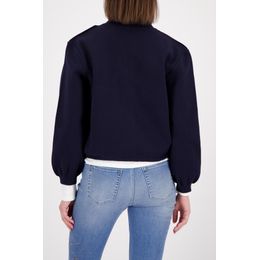 monari Damen Strickjackemarine, Gr. 38, unifarben, Strick, Obermaterial: 91% Baumwolle, 9% Polyamid, Strickjacken, Cargo-Stil, Regular Fit,