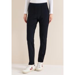 Cecil Damen Jogger Pantsuniversal blau, Gr. L, unifarben, Stoff, 82% Polyester, 18% Elasthan, Hosen, mit Elastikbund