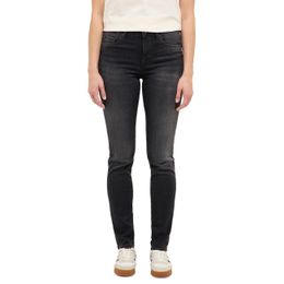 Mustang Damen Slim-fit-Jeans "Damen Style Shelby Slim"802 schwarz, Gr. 28, unifarben, Denim/Jeans, 79% Baumwolle, 9% Elastomultiester, 9% Lyocell, 3%