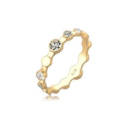 Elli Damen Fingerring "Geo Color Kristalle 925 Silber Grigio", 52mm,mit Steinen, Silber 925 (Sterlingsilber), 2mm, gold, Silber 925 (Sterlingsilber),