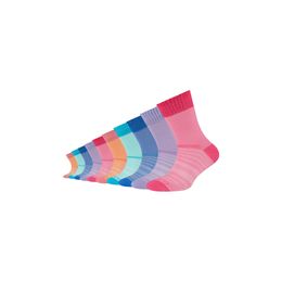 31 (34) M&auml;dchen Socken "10er Pack", Gr. 31, pink, 70% Baumwolle, 28% Polyester, 2% Elasthan, Colorblocking, Socken