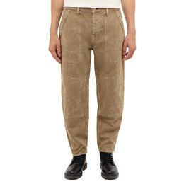 Mustang Herren 5-Pocket-Hose "Herren Style Toledo Loose", beige, Gr. 33, Web, 100% Baumwolle, Hosen