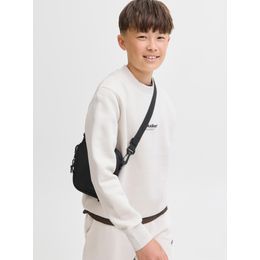 Jack & Jones Kinder Sweatshirt "JJESOHO SWEAT CREW NECK SN JNR", beige, Gr. 152, JACK & JONES JUNIOR, bedruckt, angeraute Sweatware, Obermaterial: 80% Baumwolle,
