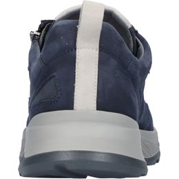 Waldl&auml;ufer WALDL&Auml;UFER Herren Sneaker "H-TOM", Gr. 10, blau, Nubukleder, unifarben mit Farbeinsatz, Schuhe, Schn&uuml;rschuh, Komfortschuh in bequemer Schuhweite H (=