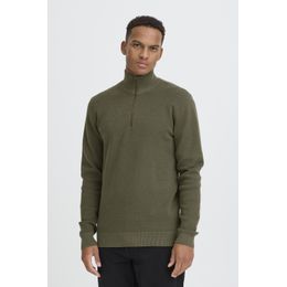 Blend Herren Troyer "BHBaal"olive night, Basic, Gr. L, unifarben, Feinstrick, 70% Baumwolle, 30% Nylon, Pullover, Stilvoller Troyer mit Rei&szlig;verschluss