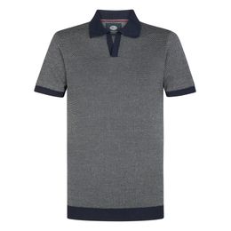 Herren Poloshirt "Men Knitwear Polo"navy blau, Gr. L, PETROL INDUSTRIES, meliert, Piqu&eacute;, Obermaterial: 100% Baumwolle, Shirts, mit offenem Polokragen