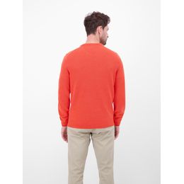 Lerros Herren Strickpullover, orange, Gr. M, unifarben, Strick, Obermaterial: 100% Baumwolle, Pullover, mit Rippb&uuml;ndchen