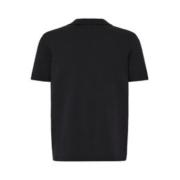Blend Herren Polokragenpullover "BHBARON SPLIT POLO PPNOOS", schwarz, Gr. M, unifarben, Strick, Obermaterial: 100% Baumwolle, Pullover, aus